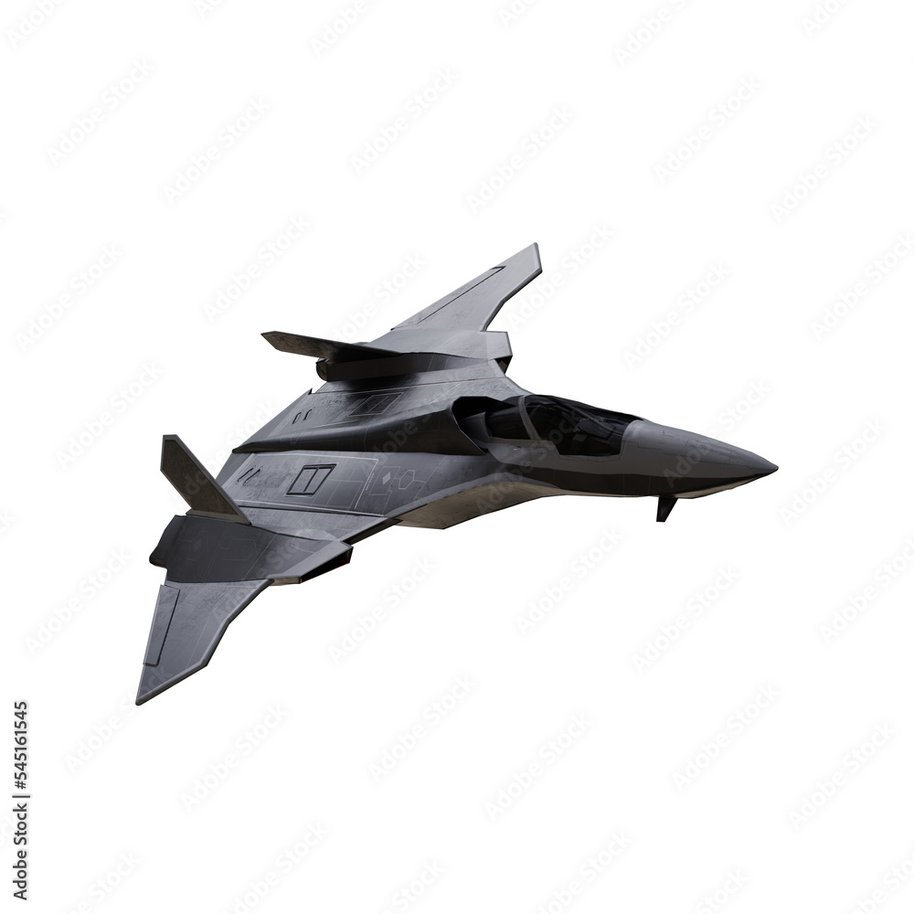 Futuristic fighter jet isolated Stock Illustration | Adobe Stock