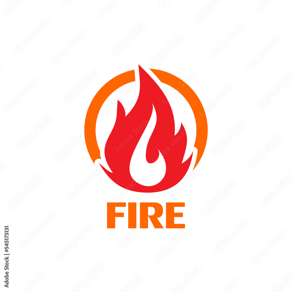 Fire flame Logo Template. Fire Flame Logo design Isolated on white ...