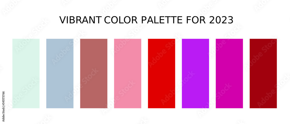 Vibrant color palette for 2023 Stock Vector | Adobe Stock