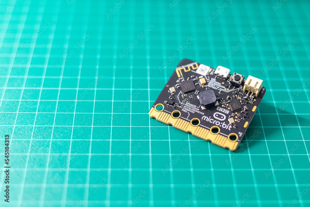 Ayutthaya, Thailand - NOV 10 2022 : The BBC micro bit is a pocket-sized ...