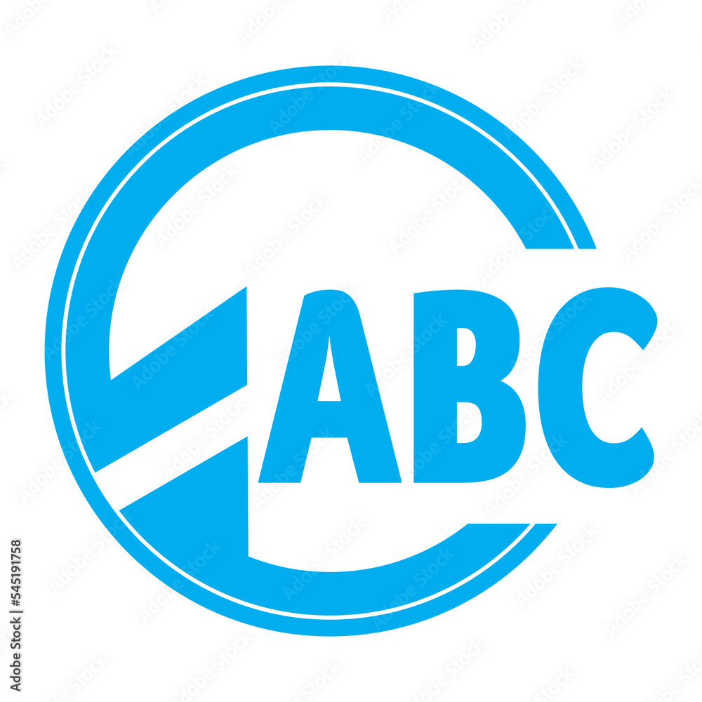Vetor do Stock: ABC letter logo design with a circle shape. ABC circle ...