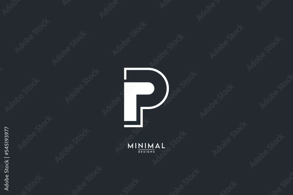 Alphabet letter P, PP icon logo vector. Stock Vector | Adobe Stock