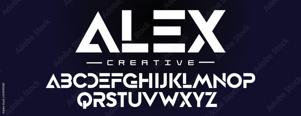ALEX, Elegant alphabet letters font and number. Classic Lettering ...