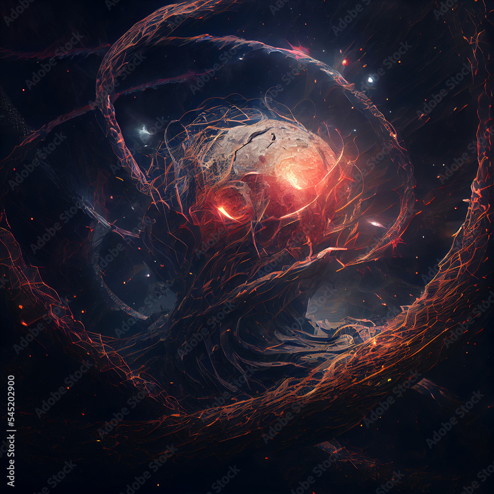 cosmic, horror, monster in space, worms, madness, astronomy, complex ...