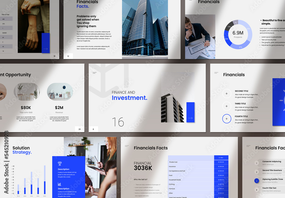 F_Business Plan Presentation Layout Stock Template | Adobe Stock