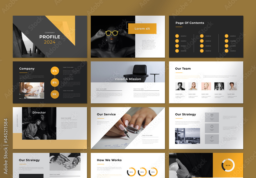 2024 Company Profilelayout Stock Template | Adobe Stock