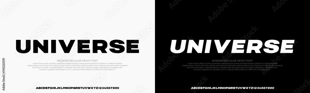 Modern Heavy Bold Font. Regular Italic and Number. Typography urban ...
