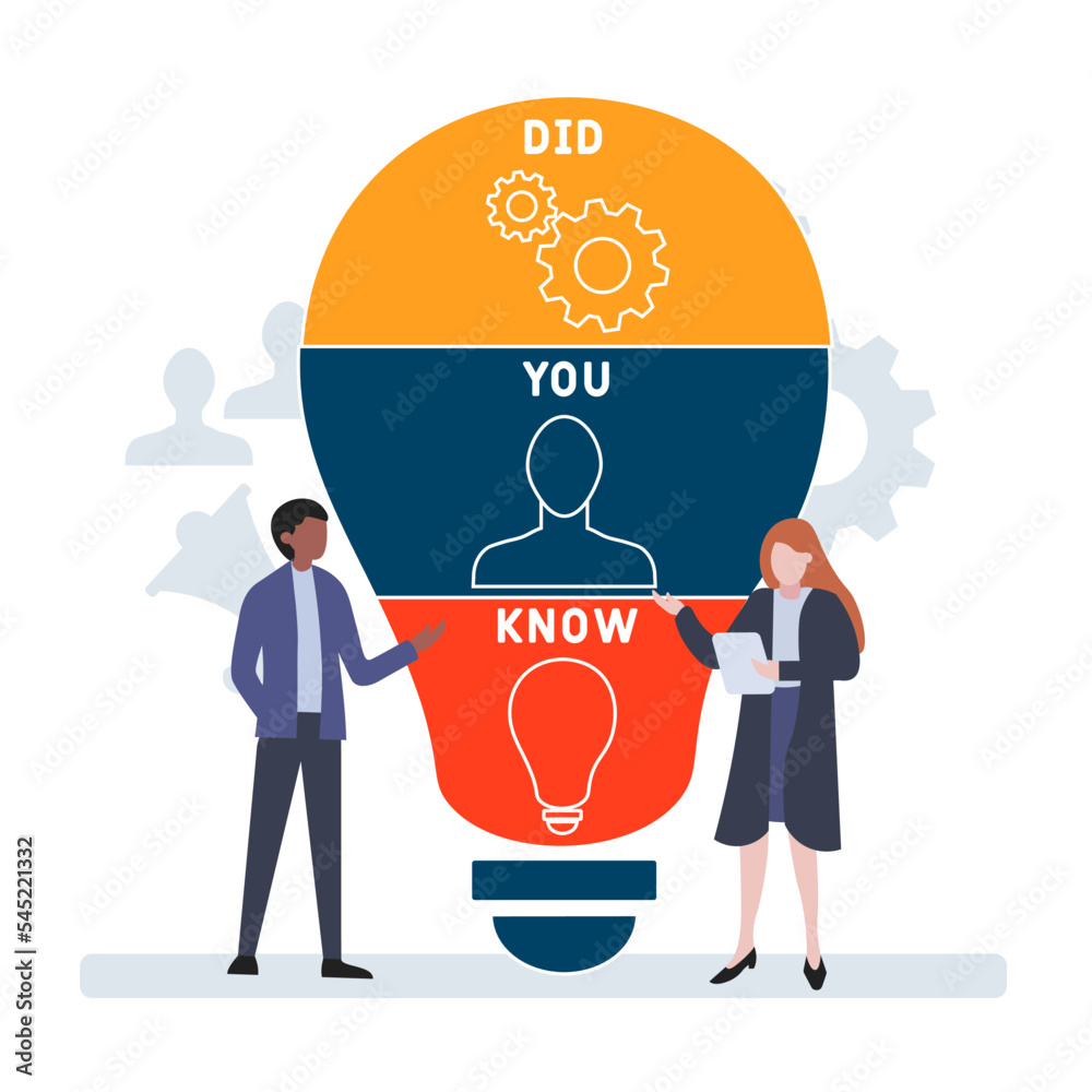 DYK, Did You Know acronym. business concept background. vector ...