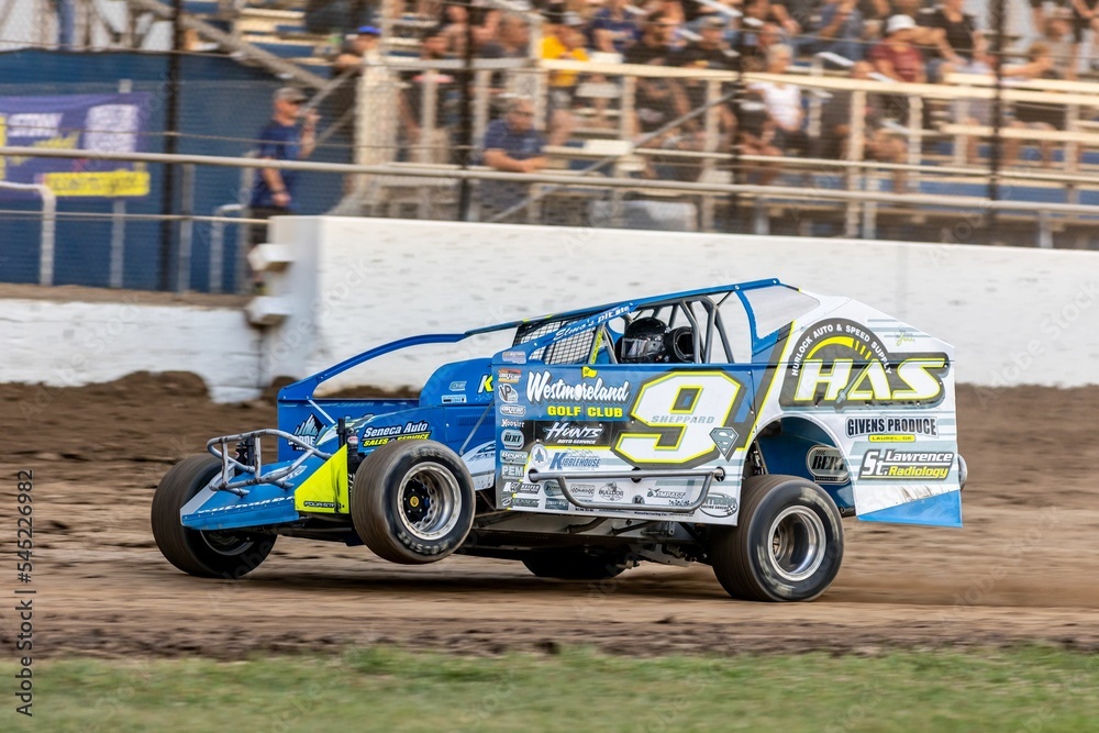 Track racing champion Matt Sheppard hustles his Dirt Modified stock car ...