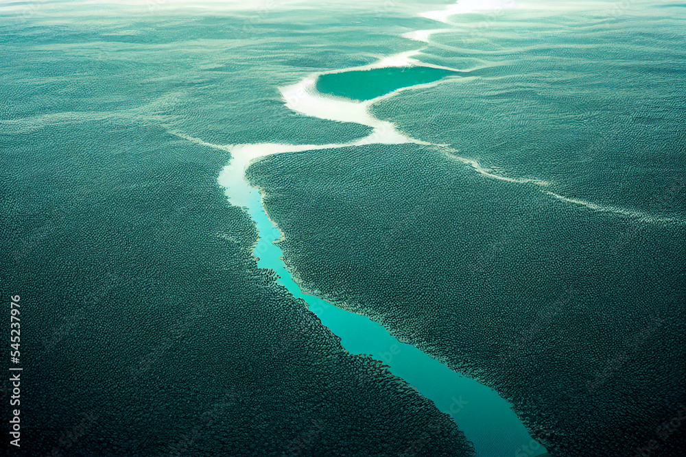 Teal Texture Seamless Pattern Gradient Water Bubbles lines swooping ...