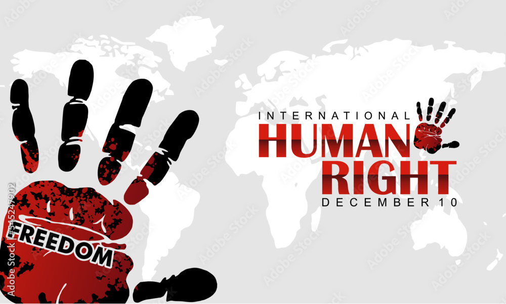 Vetor de Human Rights Day, December 10, World Human Rights Day, Design ...