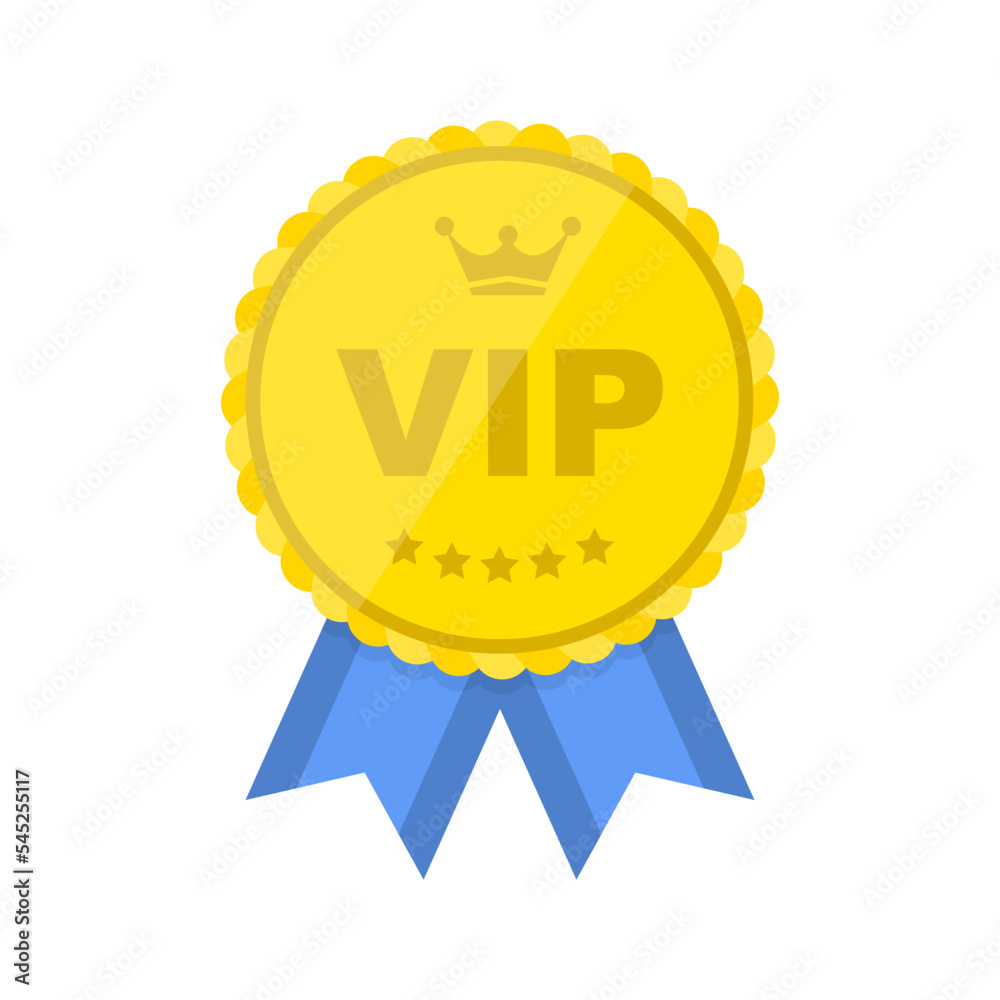 VIP Member Badge Medal. Gold "Vip" badge. Gold and luxury, membership ...