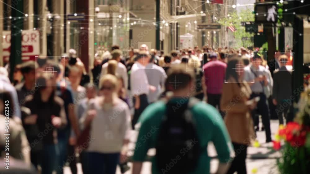 AI Facial Recognition Camera Recognizes Person. Security Camera ...