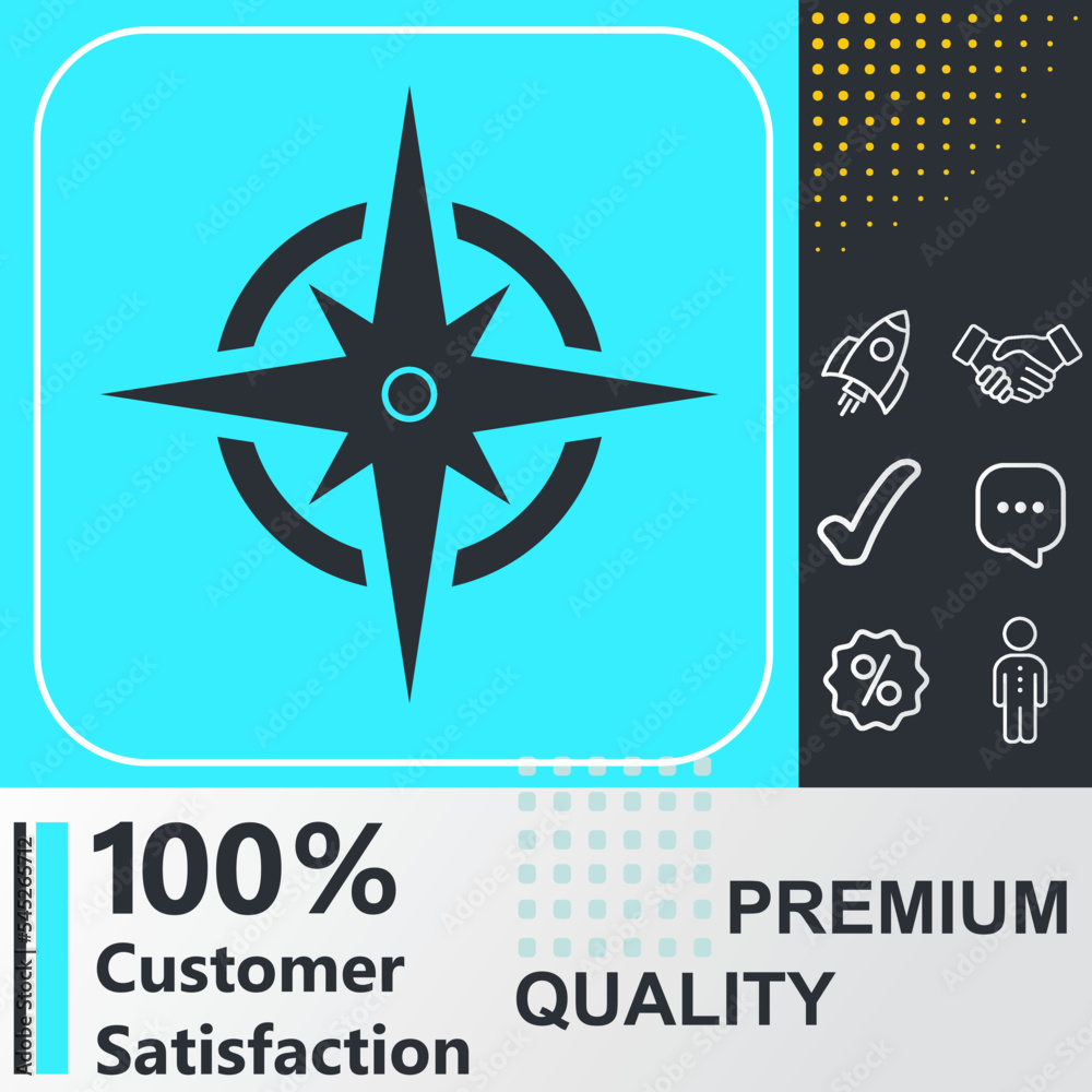 Vetor de Compass icon. Social media sign. Vector illustration do Stock ...
