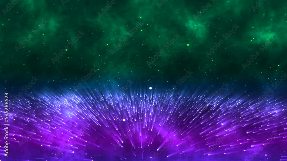 Colorful powder particles flying, vibration effect, Movement of lines ...