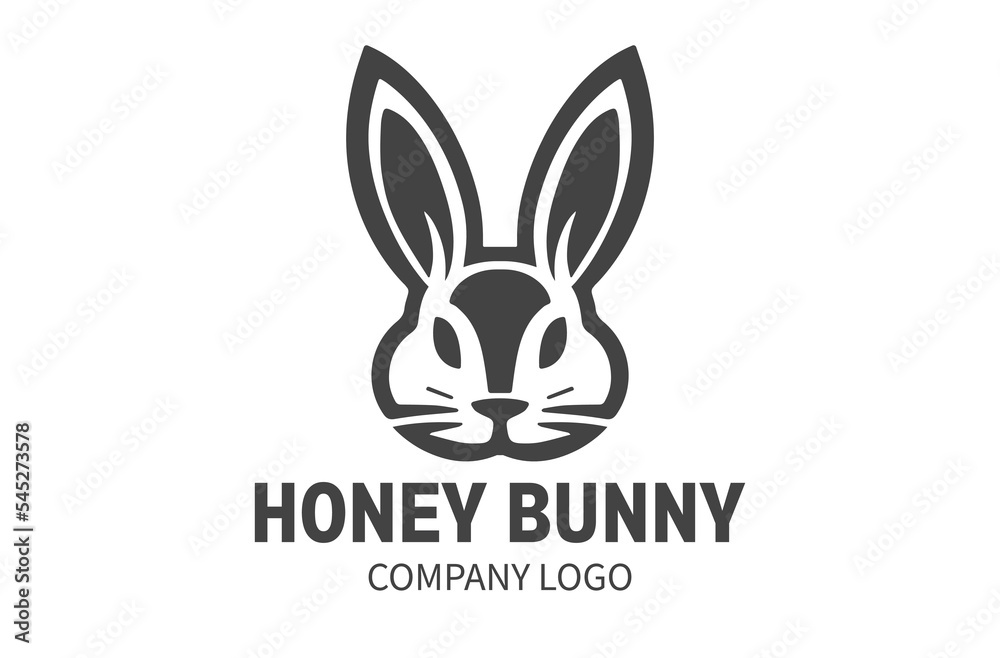 Bunny or rabit logo design, vector illustration Stock Vector | Adobe Stock