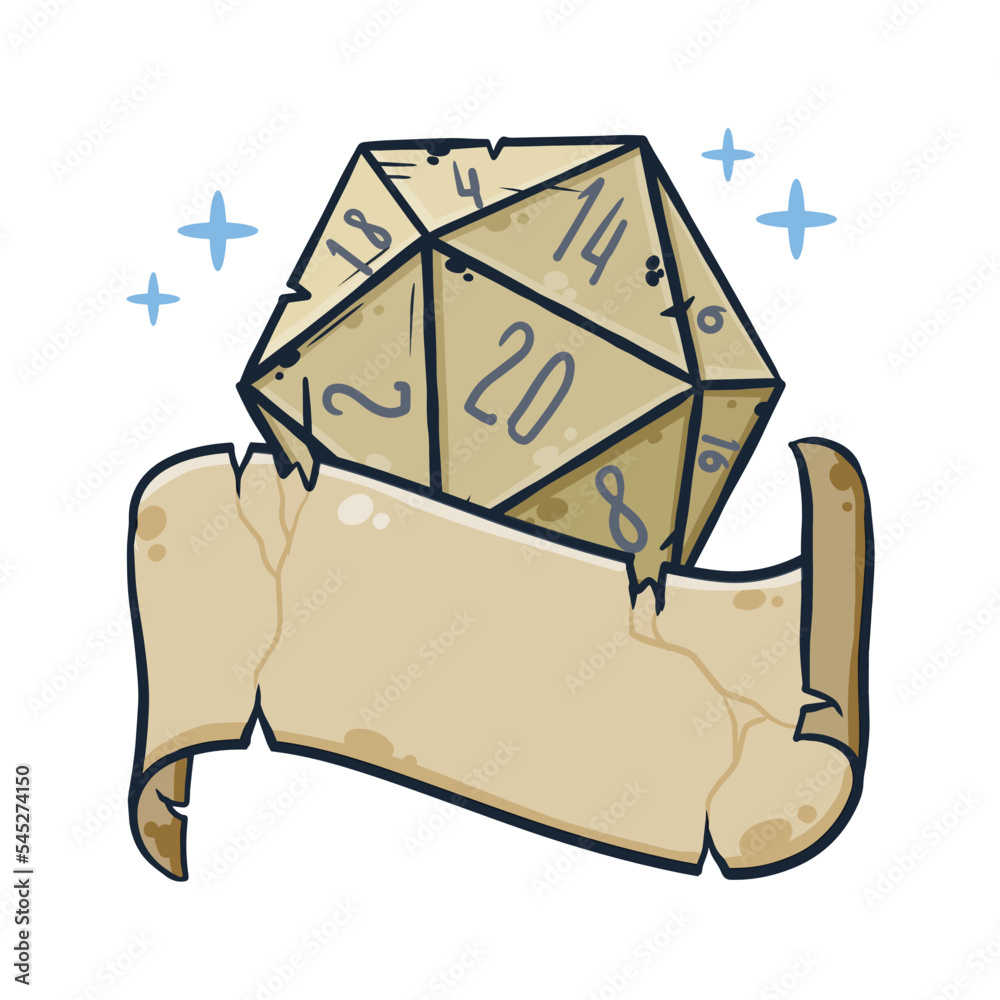 Dice d20 for playing Dnd. Dungeon and dragons board game with ribbon ...