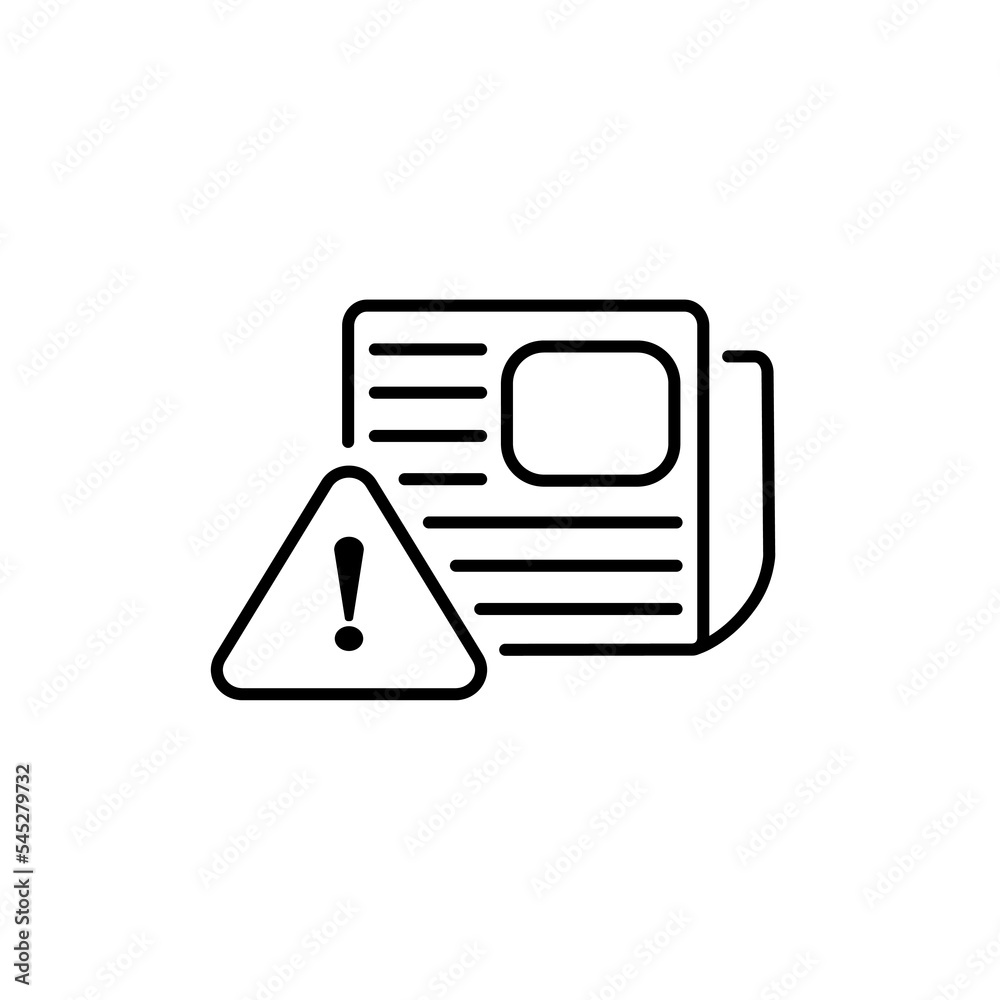 Fake news line icons isolated on white background. Social media ...