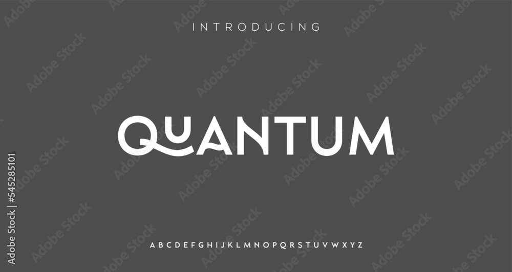 QUANTUM Minimal luxury typo Font and Modern tech Typography urban style ...
