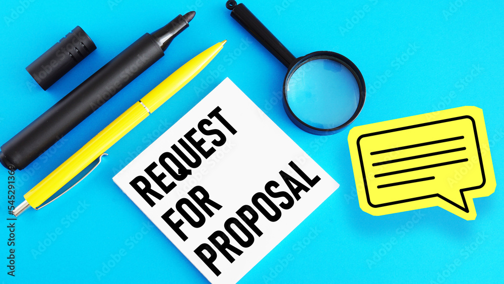 Request for proposal RFP is shown using the text Stock Photo | Adobe Stock