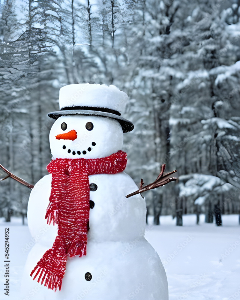 Winter Real Snowman