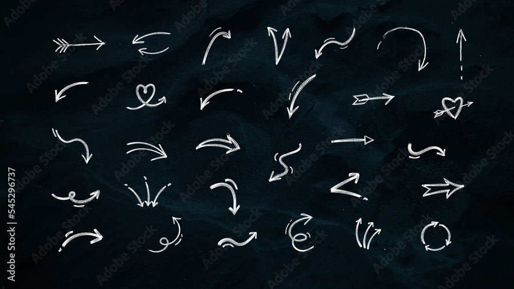 Simple Handdrawn Arrows Collection Stock Template | Adobe Stock