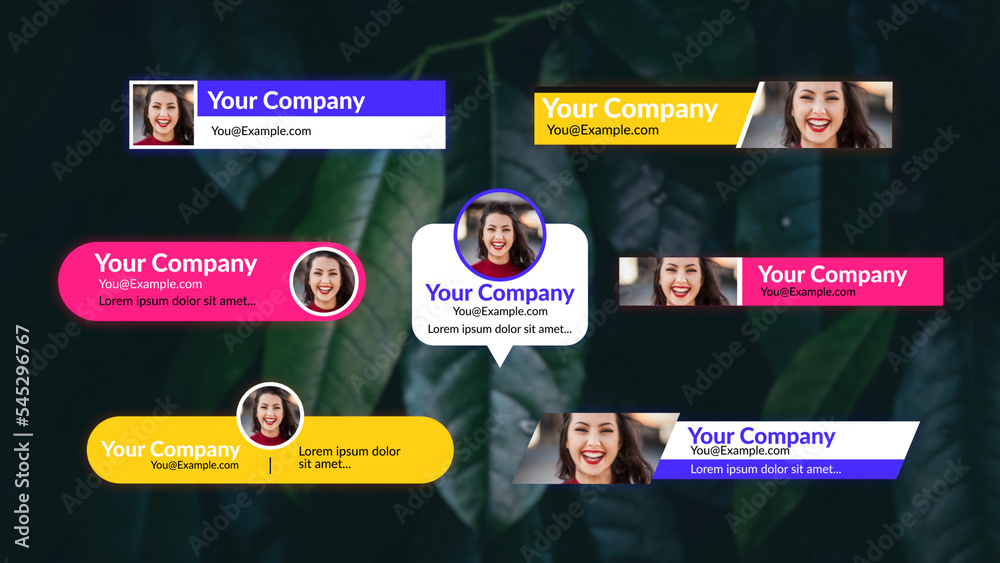 Simple Flat Corporate Titles Stock Template | Adobe Stock