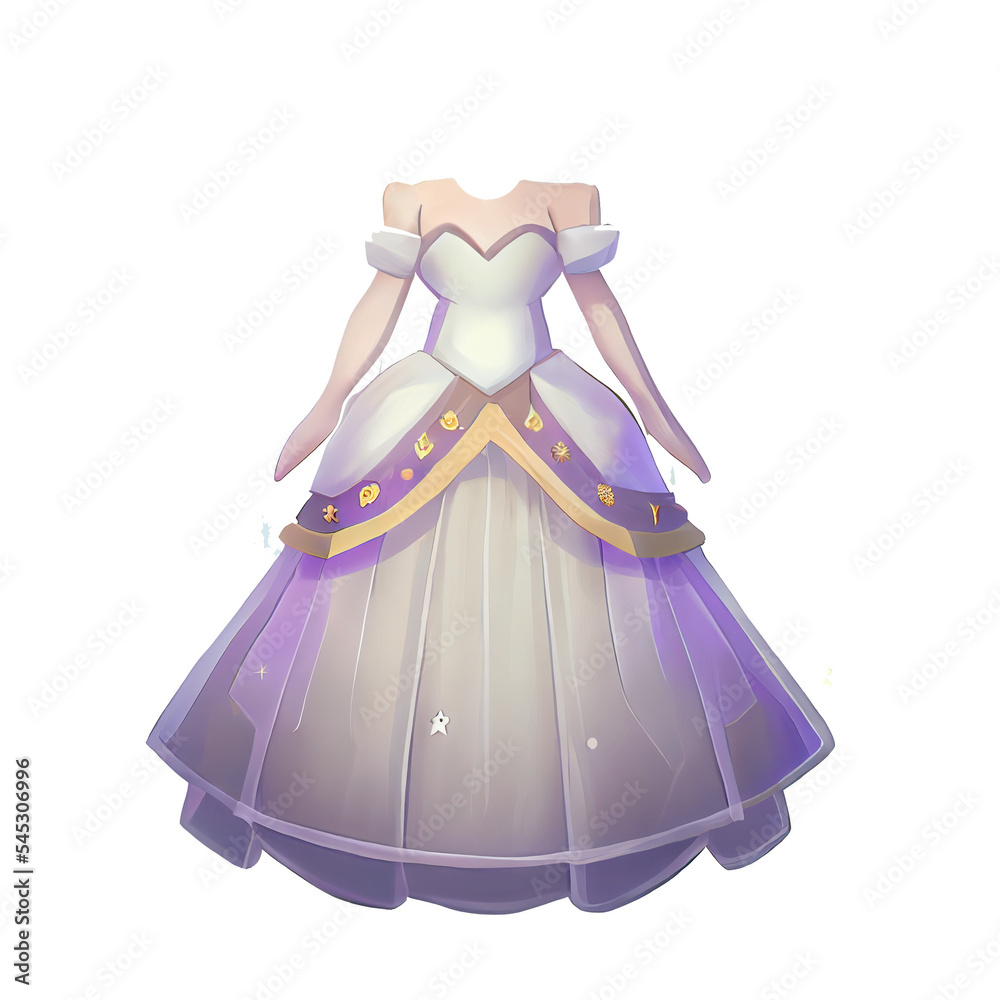 Dress Up Game Asset Princess with Transparent Background Stock ...
