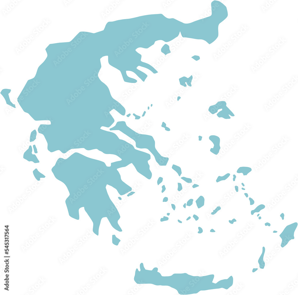 Photo & Art Print doodle freehand drawing of greece map., tanarch