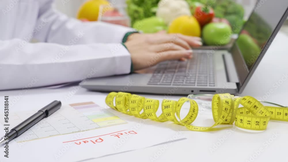 Vegetables and fruits on the table for a healthy diet. Nutritionist ...