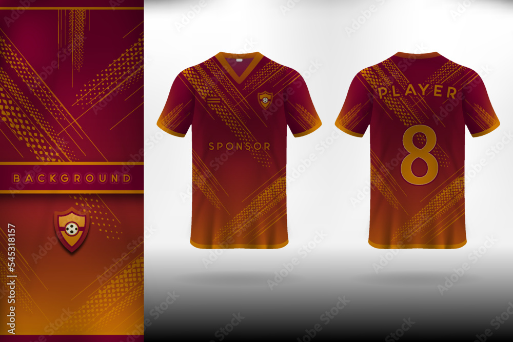 Sports jersey uniform template design collection Stock Vector | Adobe Stock