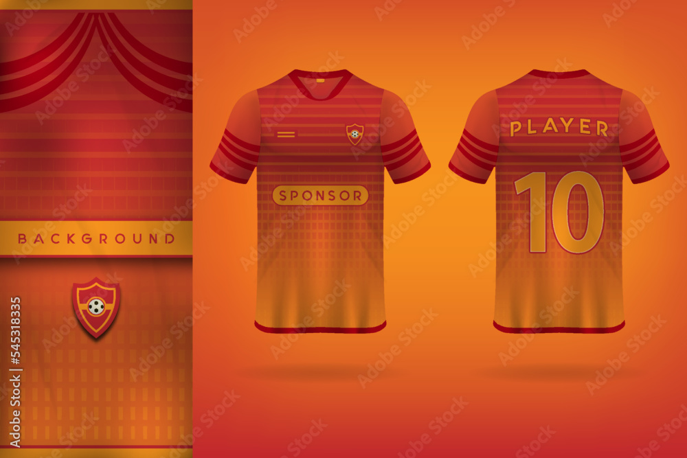 Sports jersey uniform template design collection Stock Vector | Adobe Stock