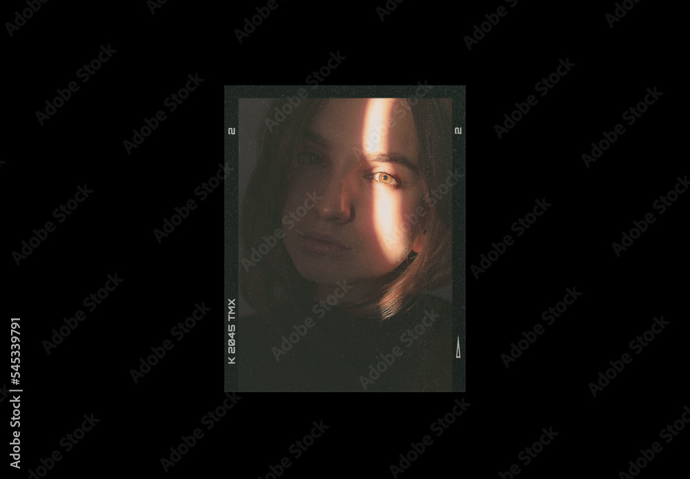 Analog Film Frame Photo Effect Mockup Template Stock Template | Adobe Stock
