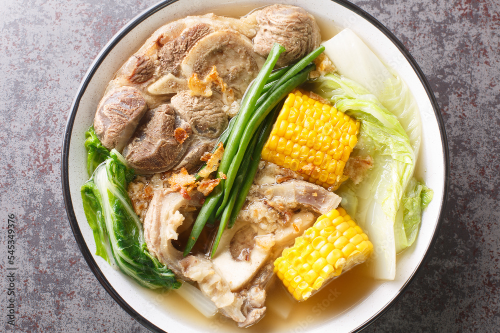 Bulalo is a beef dish from the Philippines soup made by cooking beef ...
