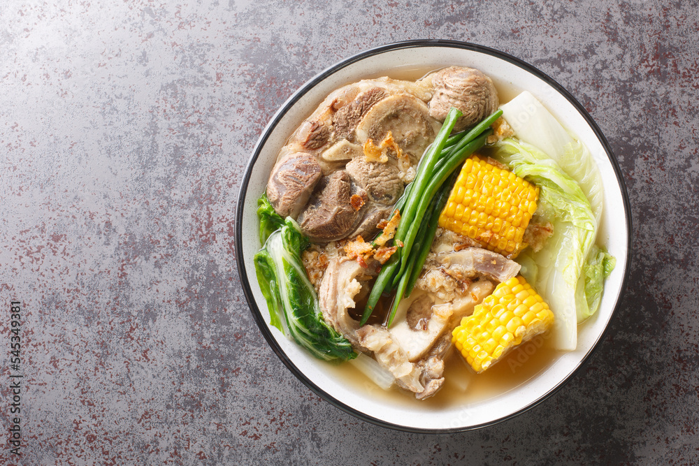 Bulalo is a Filipino stew made from beef shanks and marrow bones ...