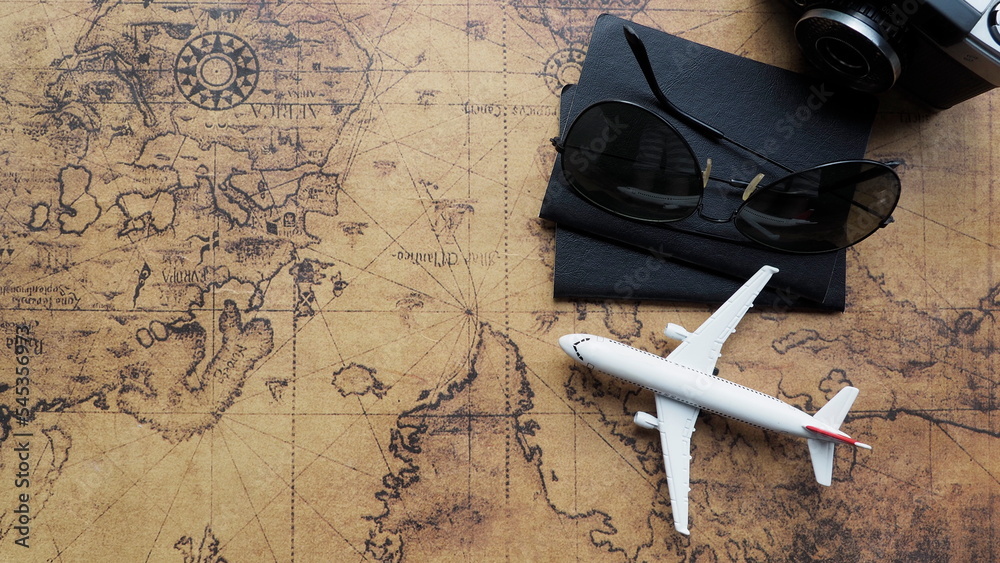 passport with world map travel concept Stock Photo | Adobe Stock