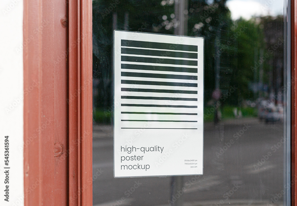 Store Outdoor Advertising Poster Mockup Stock Template | Adobe Stock