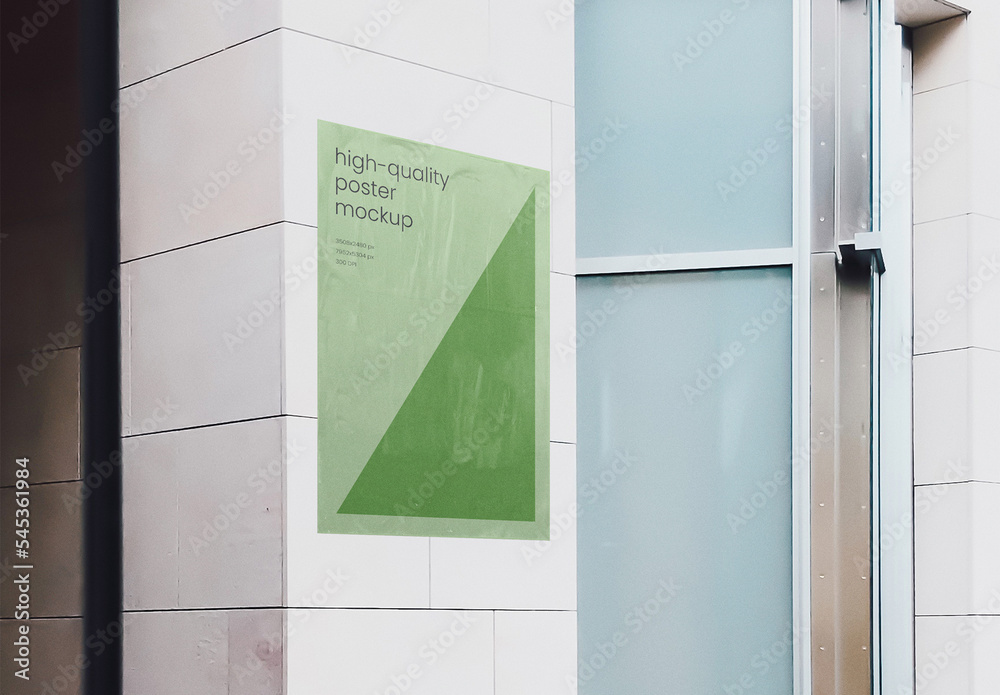 Wall Outdoor Advertising Poster Mockup Stock Template | Adobe Stock