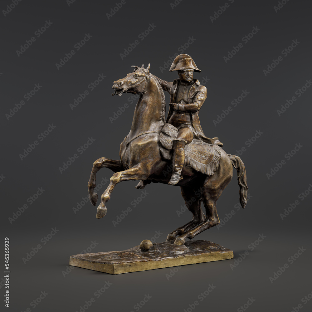 Napoleon on a Horse. Metal sculpture, historic monument, classical art ...