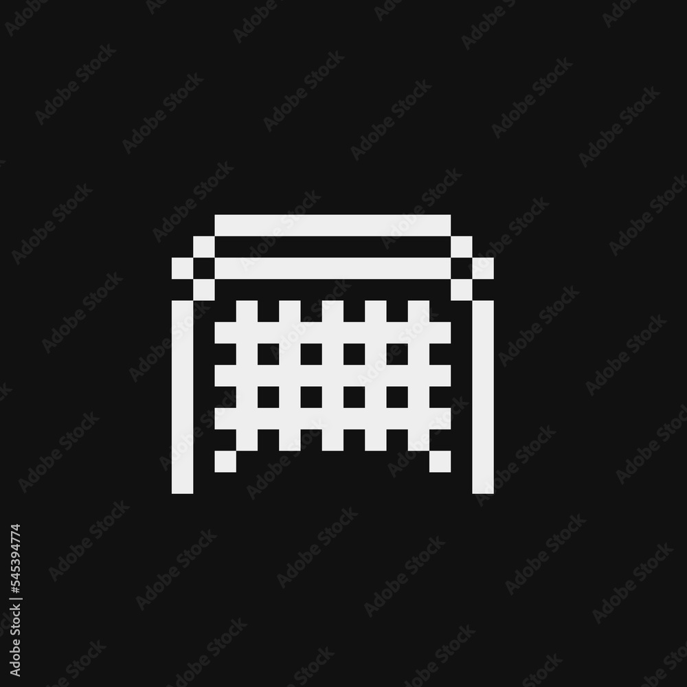 Goal net emoji, pixel art vector illustration, design for logo, sticker ...
