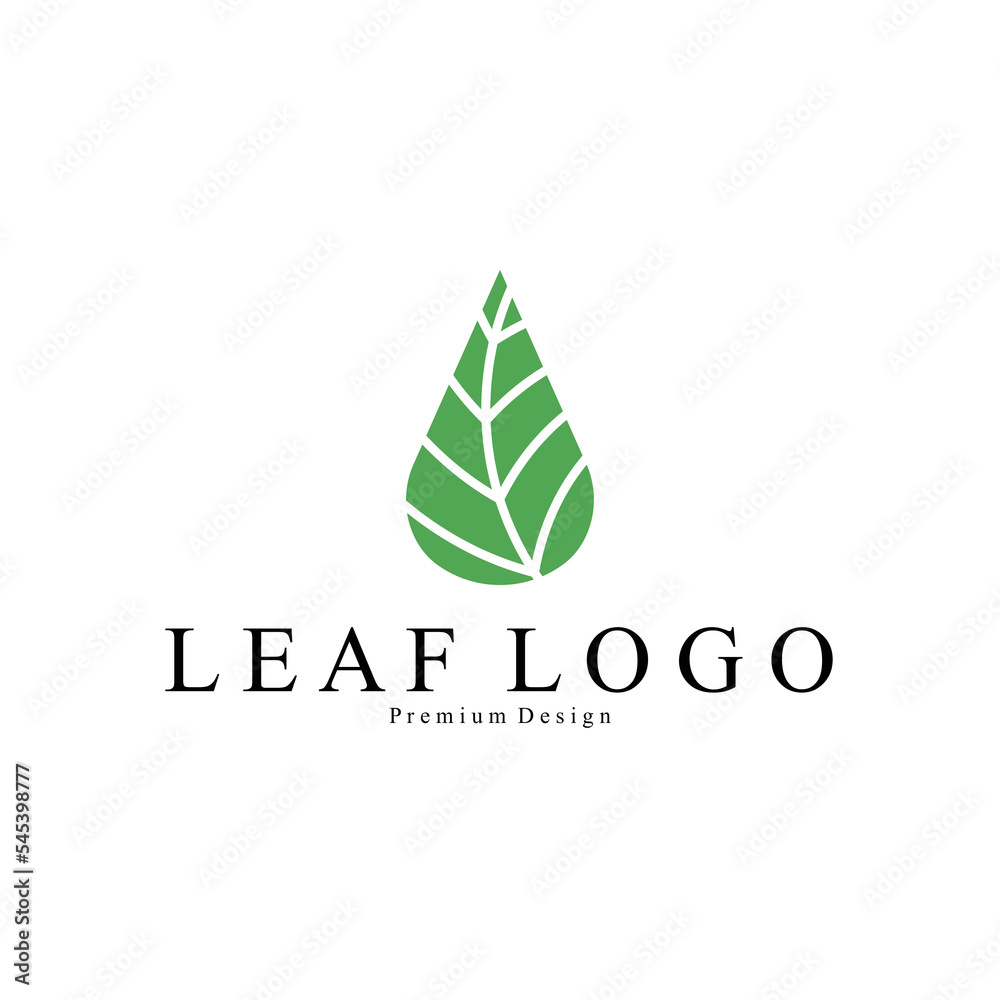 Leaf logo design idea vector template Stock Vector | Adobe Stock