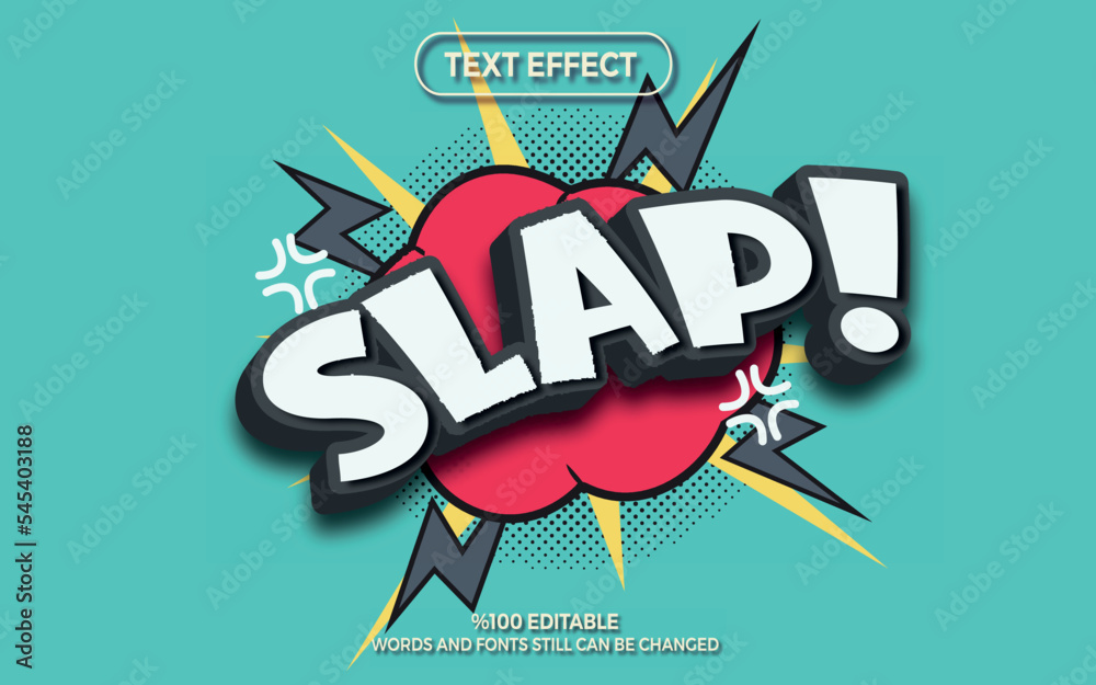 Slap text effect Stock Vector | Adobe Stock