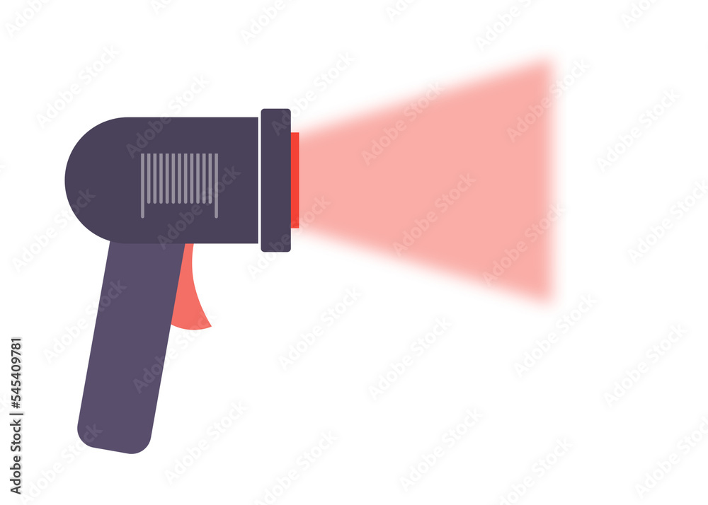 Barcode reader on transparent background. Barcode reader with front ...