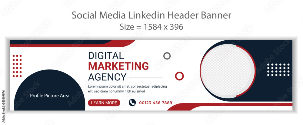 Linkedin profile banner, LinkedIn background Stock Vector | Adobe Stock