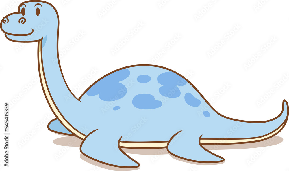 Cute cartoon of Plesiosaurus. Stock Illustration | Adobe Stock