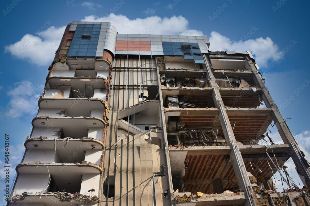 Old building being demolished to make room for new architecture ...