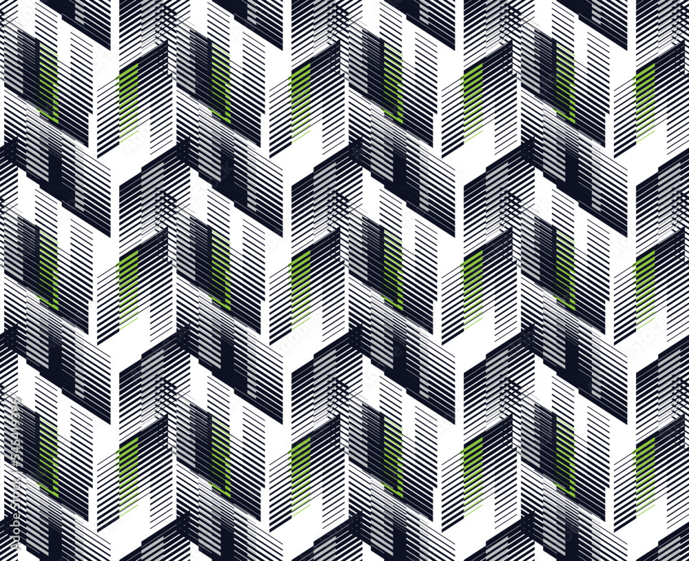 Seamless halftone stripe line pattern vector, Geometric Halftone ...