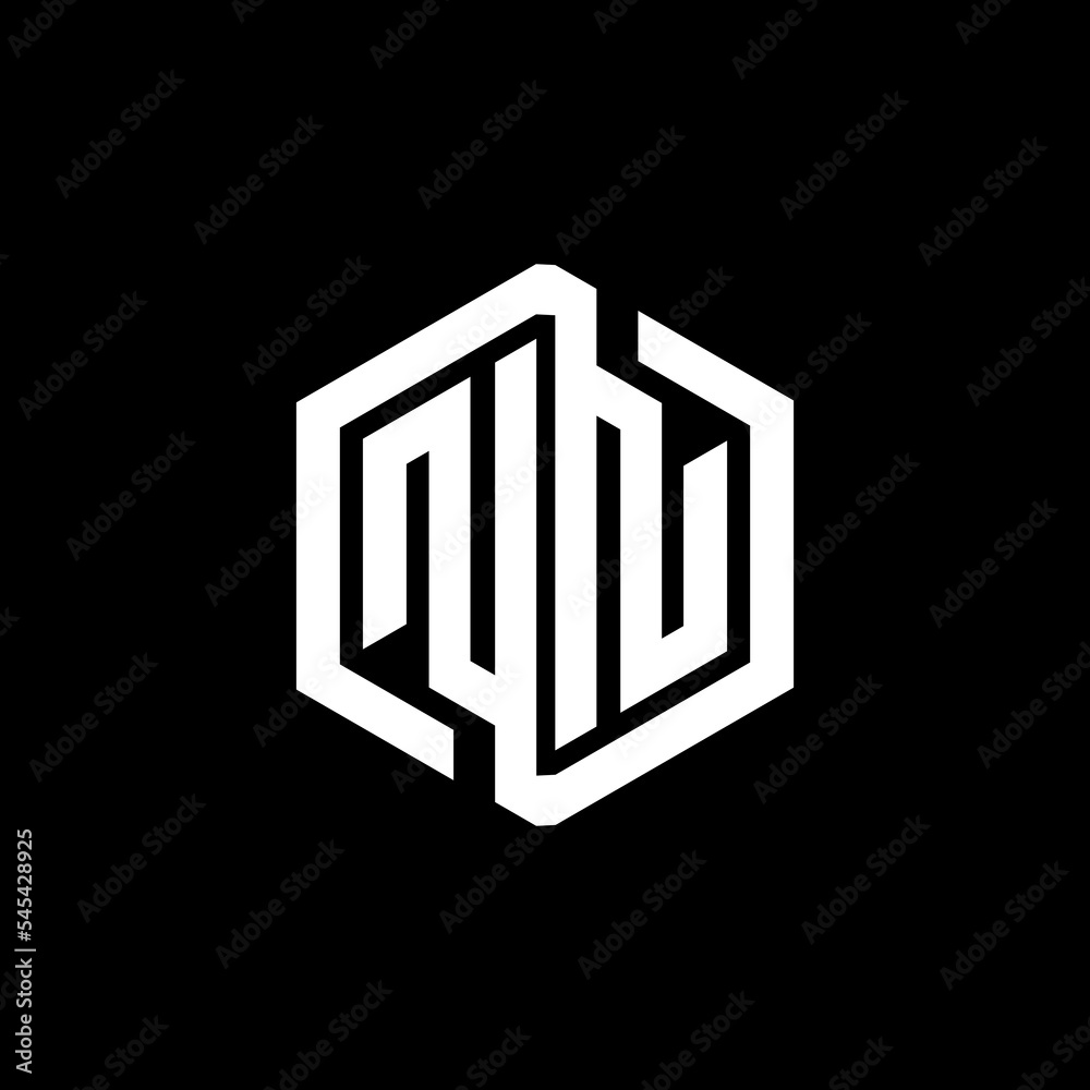 NN letter logo design with black background in illustrator, cube logo ...