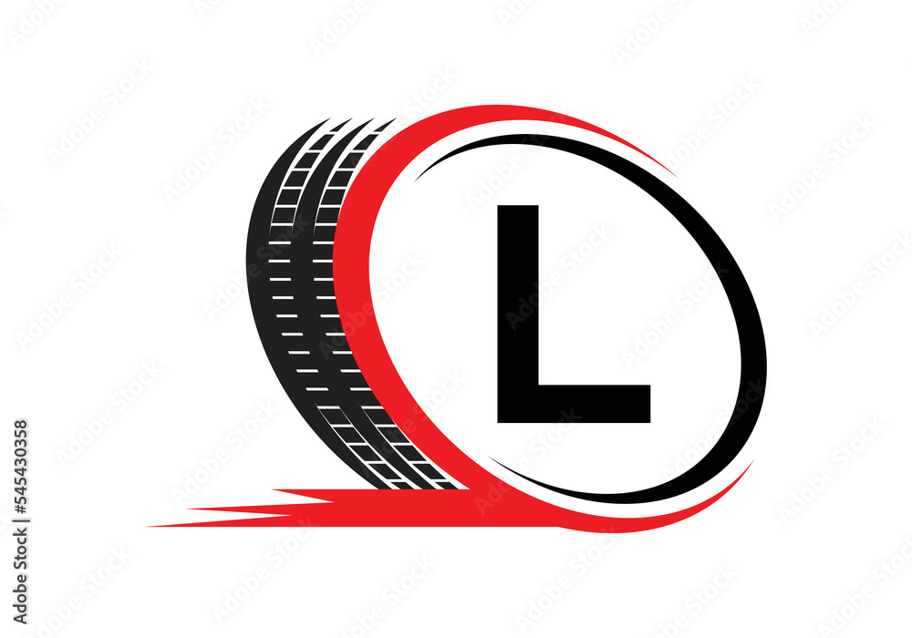 Letter L monogram alphabet With a Sport Car Automotive Car Repair Logo ...