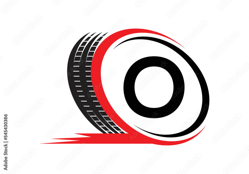 Letter O monogram alphabet With a Sport Car Automotive Car Repair Logo ...